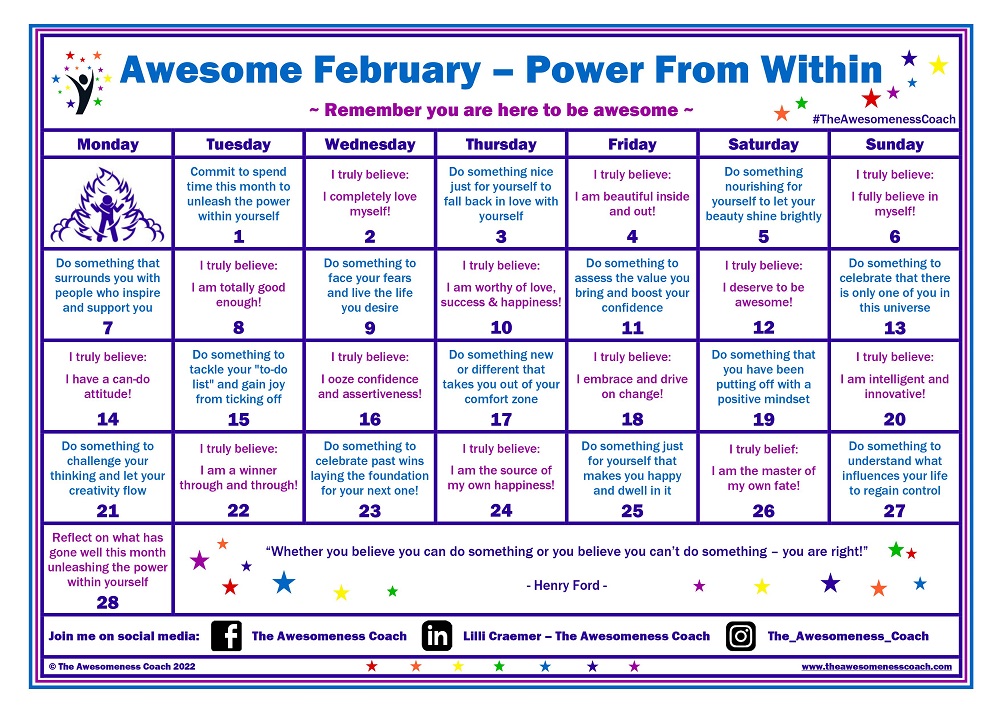 The Awesomeness Calendar - Enjoy a boost of awesomeness every day