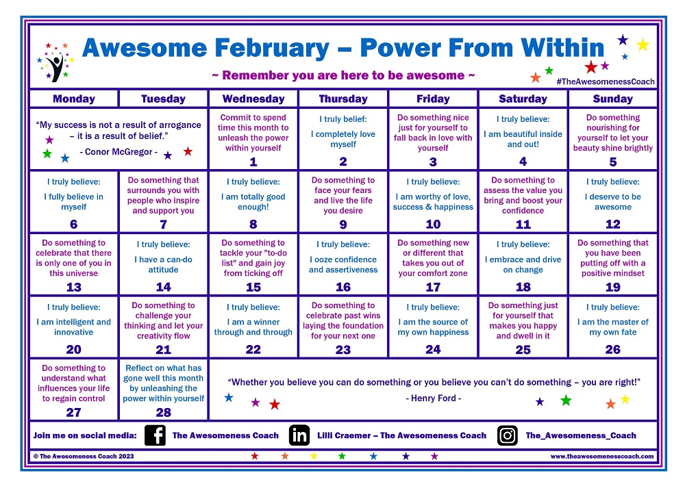 The Awesomeness Calendar - Enjoy a boost of awesomeness every day